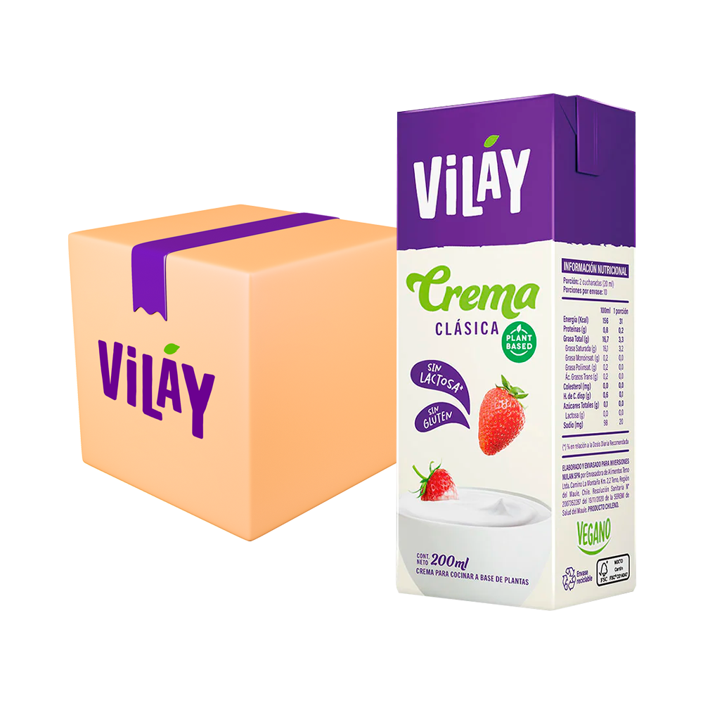 Crema Clásica 200ml - 24u – vilay cl
