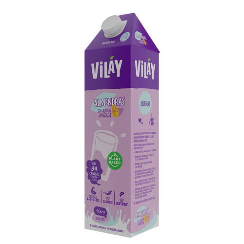 Almendra sin azúcar añadida 1L - 12u – vilay cl