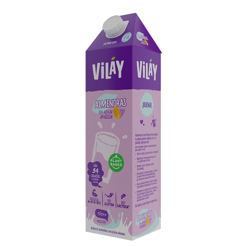 Almendra sin azúcar 1L - 12u – vilay cl